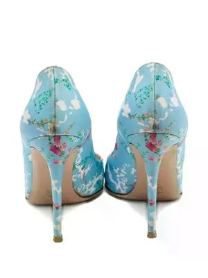 GIANVITO ROSSI Floral Print Pointed Toe Pumps