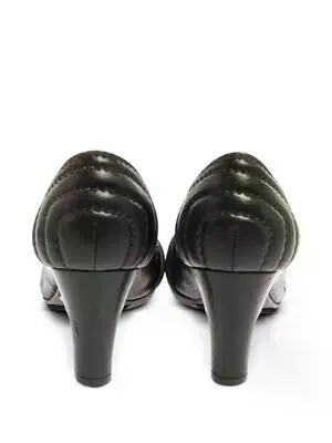 Chloé Leather Block Heel Pumps