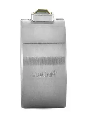 SWATCH Stainless Steel Princess-cut Crystal Statement Ring