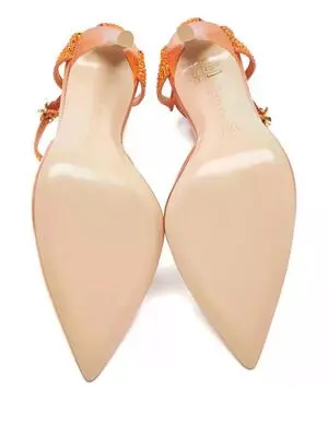 GIANVITO ROSSI 100mm Fleur Pumps With Crystal Embellishment
