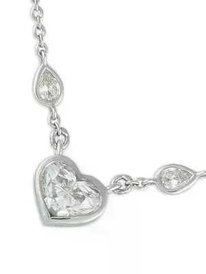 LB EXCLUSIVE 18kt White Gold Diamond Heart Necklace