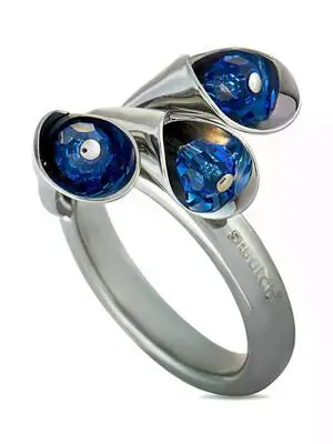 SWATCH Tone Stainless Steel Crystal Embellished Ring
