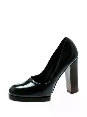Gucci Leather Block Heel Pumps