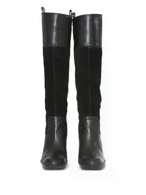 TOD'S Knee-high Leather And Suede Boots