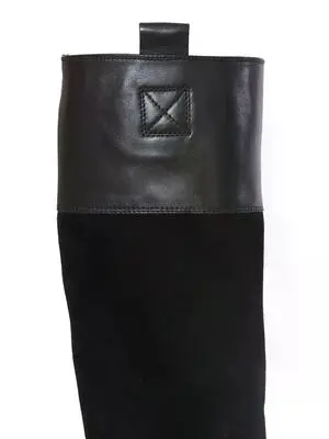 TOD'S Knee-high Leather And Suede Boots