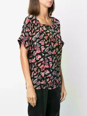 Fendi 1980s Geometric Print Short-sleeved Top