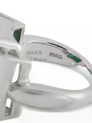 LB EXCLUSIVE Platinum Diamond And Tourmaline Ring