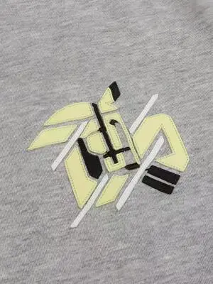 Hermès 2020s Leather-patch Crew-neck T-shirt - Grey