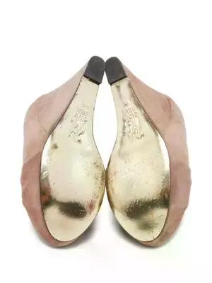 GINA Suede Wedge Pumps