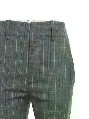 ISABEL MARANT VINTAGE Plaid Wool Trousers - Grey