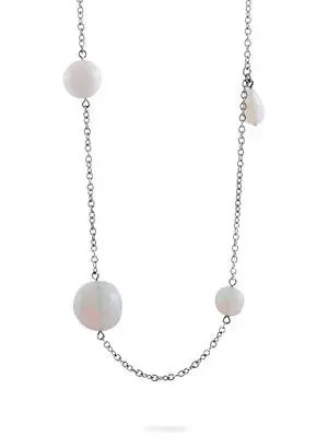 SWATCH Necklace With Faux Pearl Embellishment - Silver