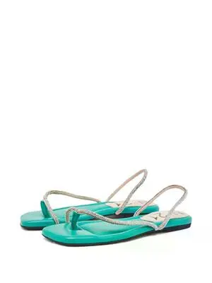N°21 Crystal-embellished Flat Sandals - Silver