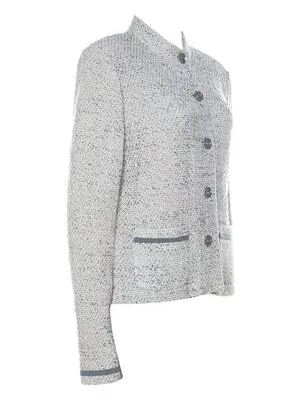 St. John 2023 Knitted Jacket With Grey Trim