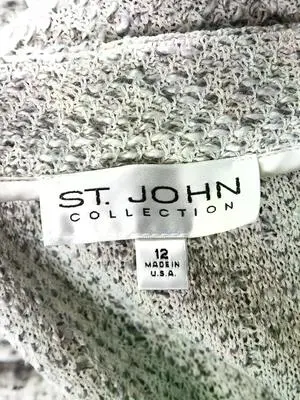 St. John 2023 Knitted Jacket With Grey Trim