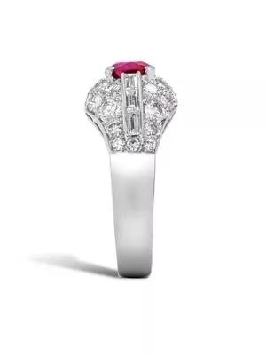 BVLGARI Platinum Trombino Ruby And Diamond Ring