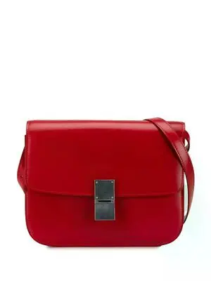 Celine Medium Calfskin Classic Box Crossbody Bag - Red