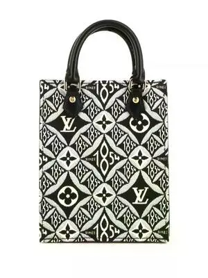 LOUIS VUITTON Louis Vuitton Monogram Small Sac Plat Handbag Black