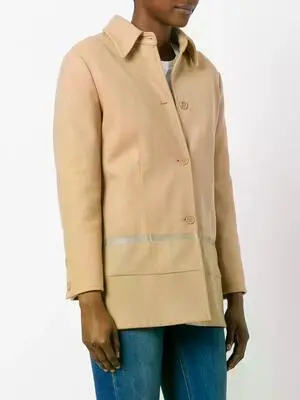Helmut Lang Camel Wool Single Breasted Coat