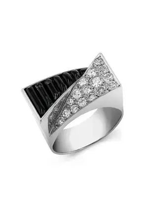 PRAGNELL Platinum Art Deco Diamond Ring - Silver