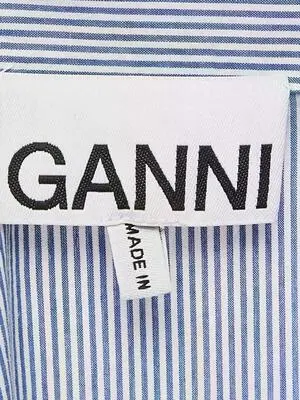 GANNI Striped Cotton Shirt