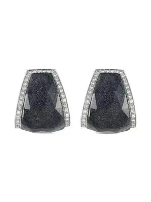 Stephen Webster 18k White Gold Crystal Haze Diamond Clip-on Earrings - Silver
