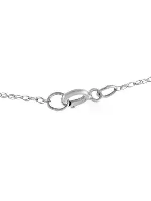 LB EXCLUSIVE 14k White Gold Diamond And Topaz Pendant Necklace - Silver
