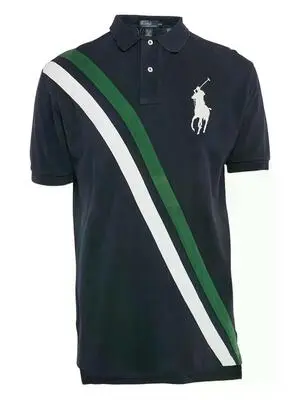 Polo Ralph Lauren Pre-owned Diagonal-stripe Polo Shirt - Blue