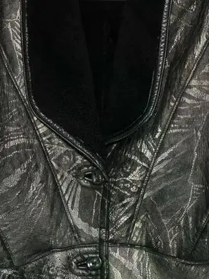 A.N.G.E.L.O. VINTAGE CULT 1980s Leaf-print Shearling Collar Coat