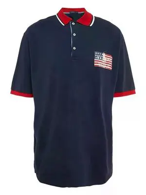 Polo Ralph Lauren Pre-owned Contrasting-collar Polo Shirt - Blue