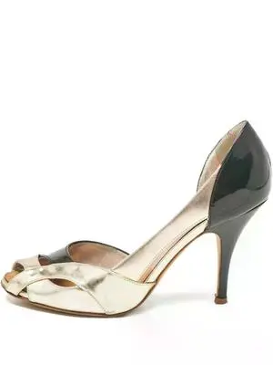 GIUSEPPE ZANOTTI Pre-owned 90mm Peep-toe Heels - Gold