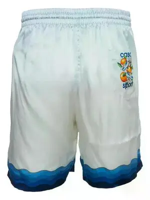 Casablanca Silk Shorts - Blue