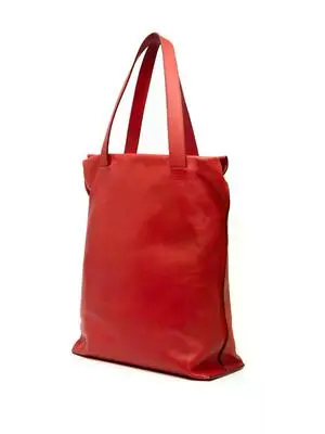 Loewe Leather Anagram Shopper Tote Bag - Red
