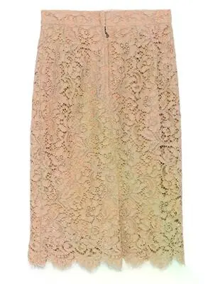 Dolce & Gabbana 2000s Corded Lace Midi Skirt
