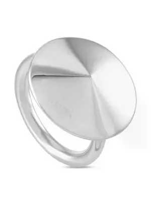 Calvin Klein Tone Stainless Steel Spinner Ring - Silver