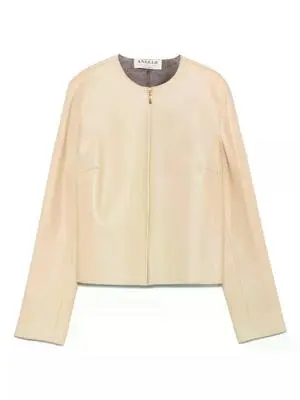 A.N.G.E.L.O. VINTAGE CULT 2000s Zip-up Leather Jacket - Neutrals