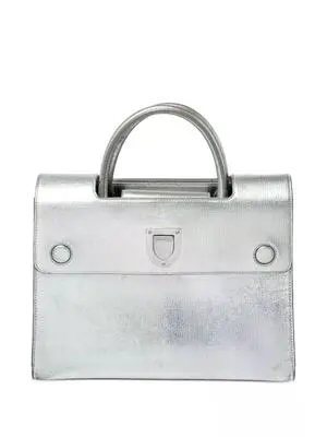 Dior Diorever Leather Tote Bag - Silver