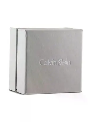 Calvin Klein Tone Stainless Steel Statement Ring With Turquoise Stone