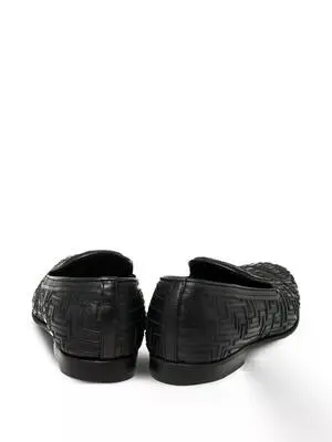 Versace Leather Slip-on Loafers