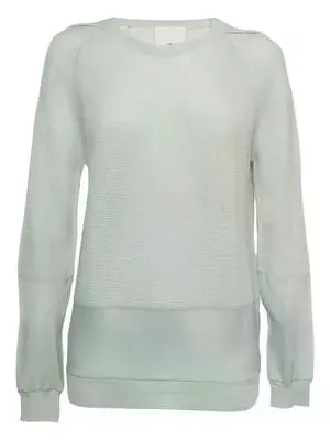 3.1 Phillip Lim Merino-silk Panelled Sweater - Blue