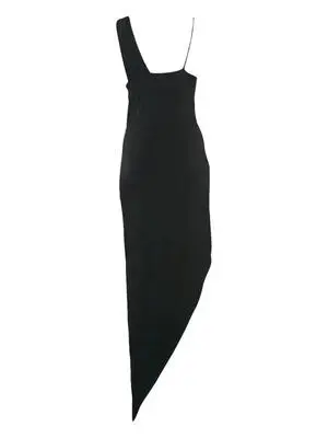 LAMA JOUNI Asymmetrical One-shoulder Dress - Black