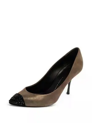 GIUSEPPE ZANOTTI Suede Stiletto Pumps - Grey