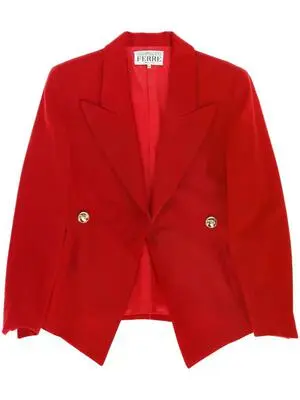 Gianfranco Ferre 1980s Peak-lapel Blazer - Red
