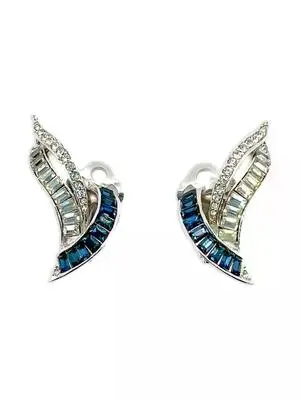 JENNIFER GIBSON JEWELLERY Jennifer Gibson Jewellery 1950s Crystal Clip-On Earrings
