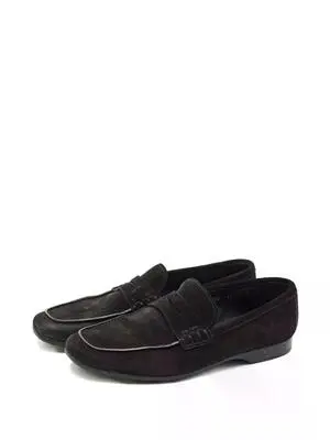 Prada Suede Penny-strap Loafers