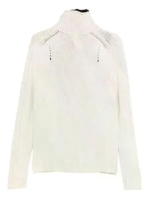 Versace 2000s Cable-knit Zip-up Cardigan