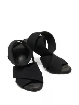 ALEXANDER WANG 100mm Canvas Sandals - Black