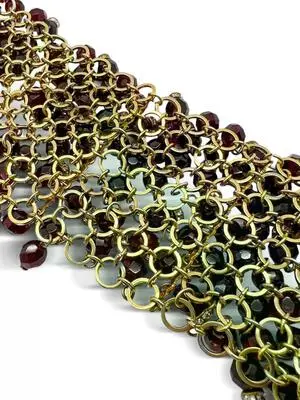JENNIFER GIBSON JEWELLERY 1940s Ruby Droplet Cuff Bracelet