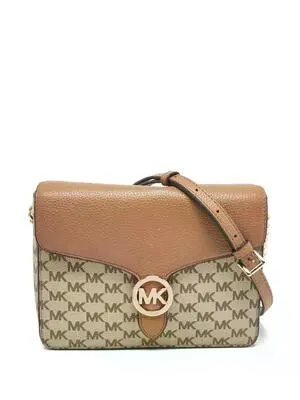 Michael Kors Monogram Crossbody Bag - Brown