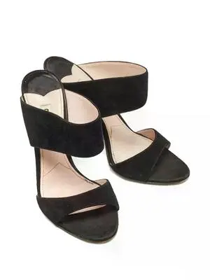 Miu Miu Suede Open Toe High Heel Sandals