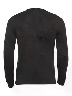BOSS Paisley Pattern Virgin Wool Blend Crew Neck Sweater